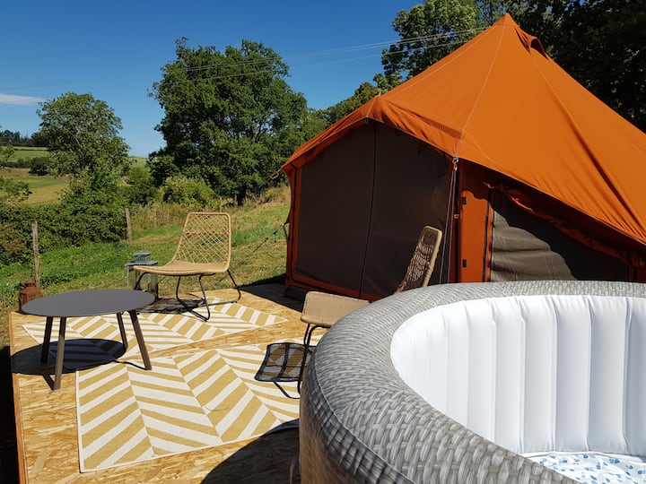 Tente Nuit Bédouine - Spa & Petit-déjeuner - Beaujolais