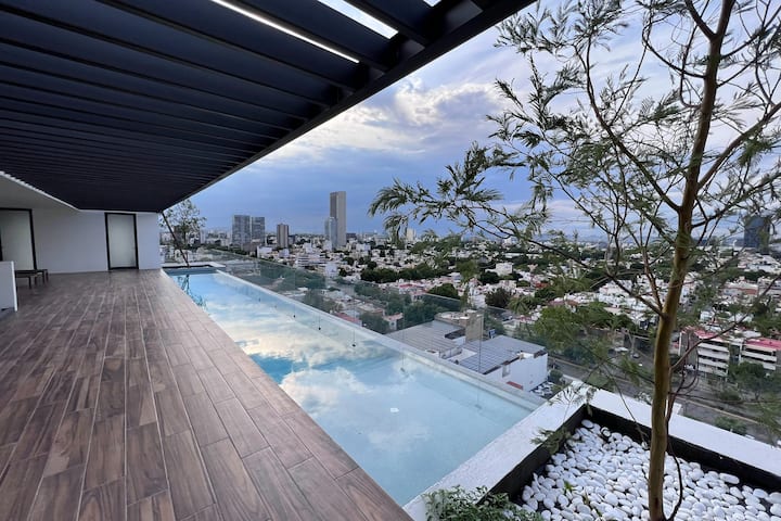 New Apt Amazing Views Gym Pool Fully Equipped - Guadalajara