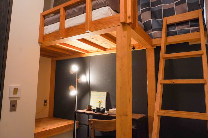 Small Loft Single Room | Hostel Niniroom - Kyoto