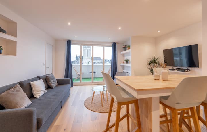 Appt Centre Château Terrasse 6pp - Caen