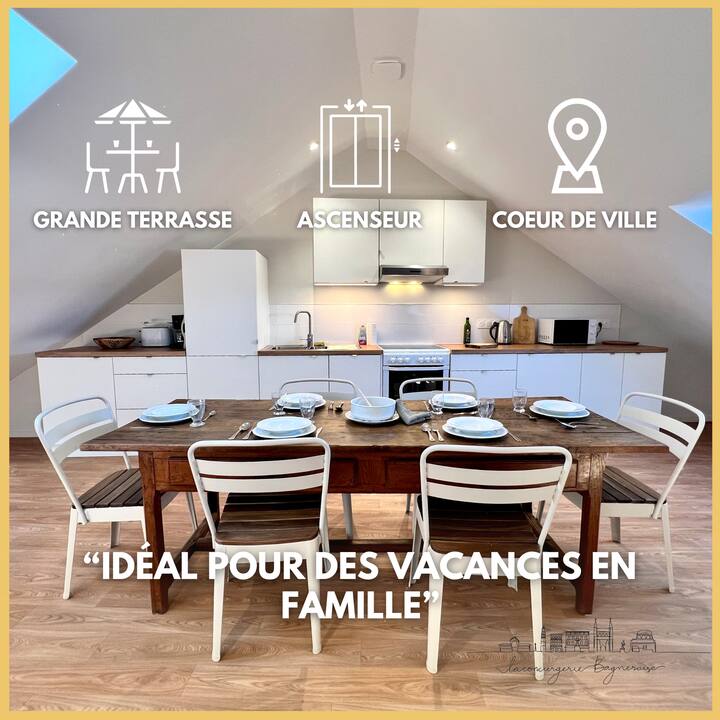 3 Appartements Réunis ! Ascenseur Terrasse Vue - Bagnères-de-Bigorre