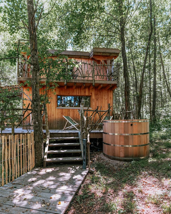 Cabane Le Cèpe Avec Bain Scandinave - Vosges