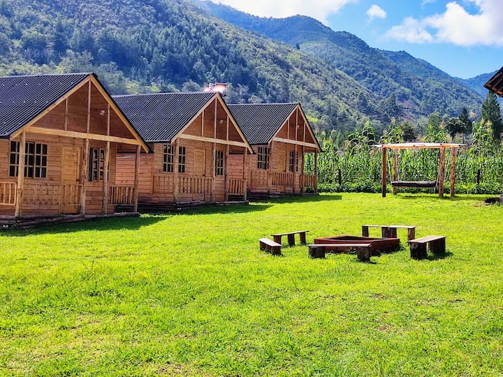 Oxapampa,typical Wooden Made Huts  Waiting For You - Oxapampa
