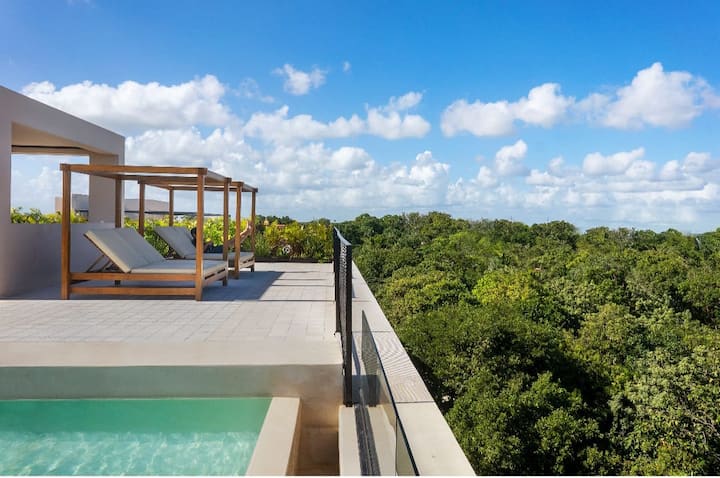 Modern Family 3br Apartment With Amazing Rooftop - Playa del Carmen