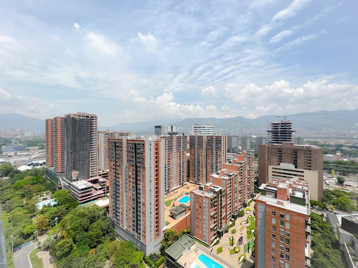 26st Floor A/c, Pool & Coworking - Medellín