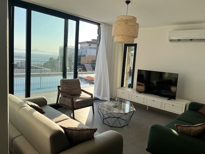 Luxury Villa Sea View With Pool - Turgutreis
