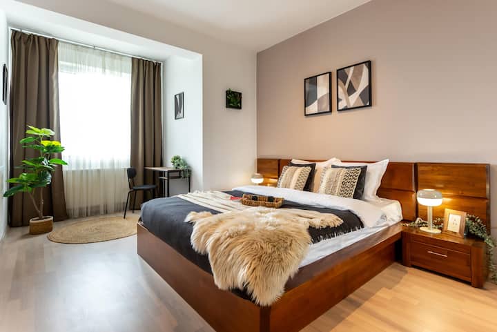 Perfect Home: Cozy 2br Apt & Balcony In Baneasa - Otopeni