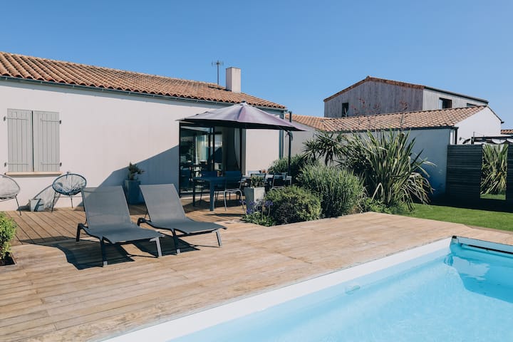 ღ Le Paradis Bleu • Villa Avec Piscine Chauffée - La Rochelle