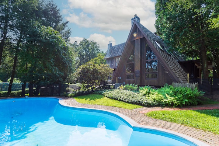 Woodstock-exquisite-modern A-frame-monthly Stays! - Woodstock, NY