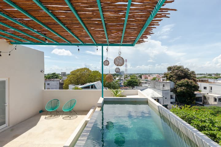 Cozy City Escape With Pool & Patio - Cancún