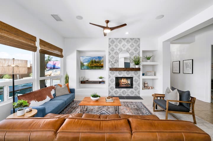 Saltwater Pool/spa+putting Green+firepit+gameroom - Desert Hot Springs, CA
