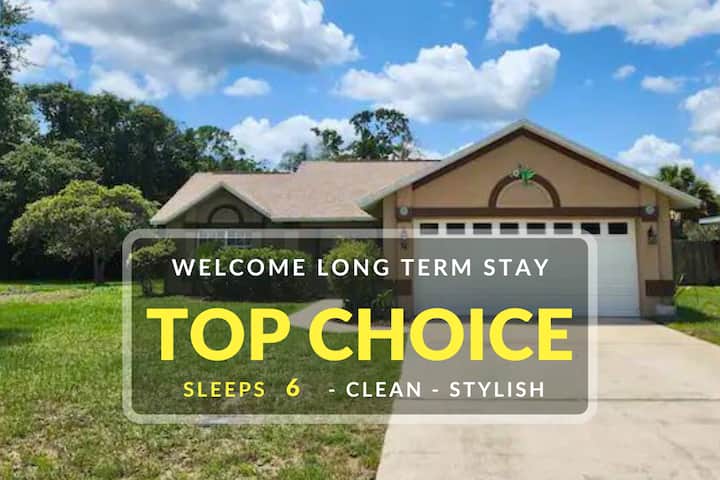 Palm Coast Work & Stay Central 3 Bd Whole Hm Hosp - Palm Coast