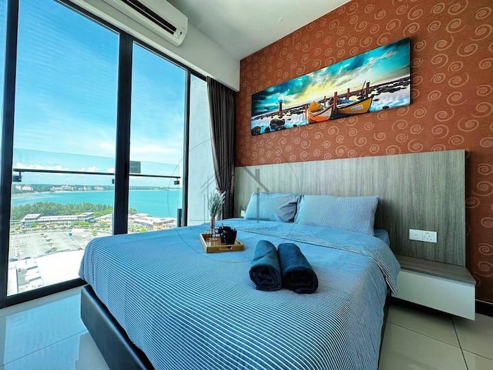 Pd D'wharf Amazing Seaview Suite - Up To 6 Pax - Port Dickson