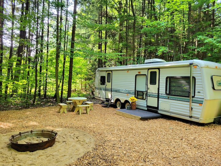 Rv On Private Campsite, Silver Lake Mi. Carri-lite - Mears, MI