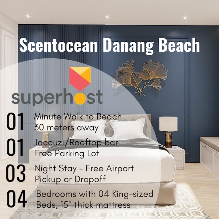 Brandnew Rooftop Jacuzzi, Ocean View, 4brs - Da Nang