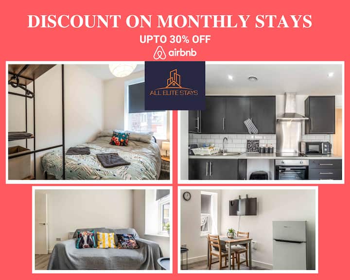 50% Off|longstays| Relocation- 1bed Apt|business - Guernsey