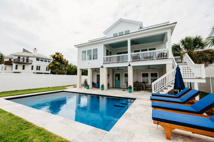 New Tybee Beach House & Private Pool & Ocean Views - Tybee Island, GA