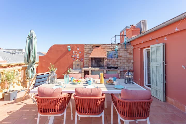 Suite Jean Terrasse & Clim 5 Mins Mer & Vieux Nice - Castel Plage - Nice