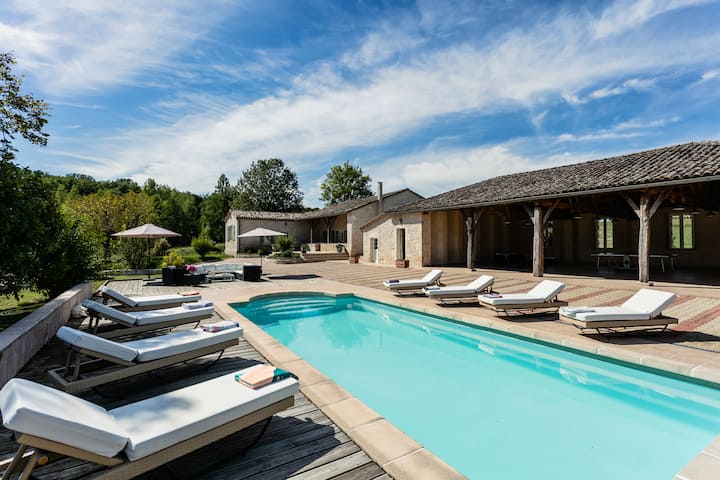 Maison De Charme (Piscine/jacuzzi) Et Dépendances - Monflanquin