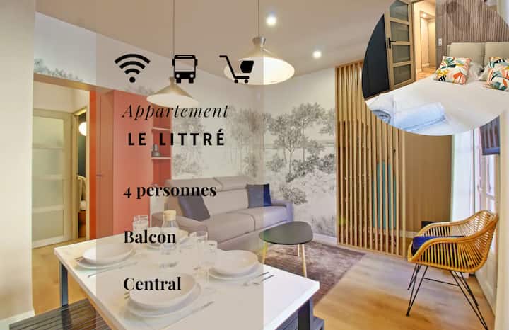 060 - Le Littre - Central, Clim, 4personnes - Nîmes