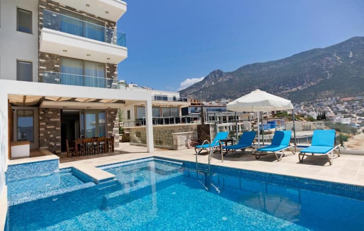 Nahe Zentrum Mit Meerblick 4 P - Kalkan