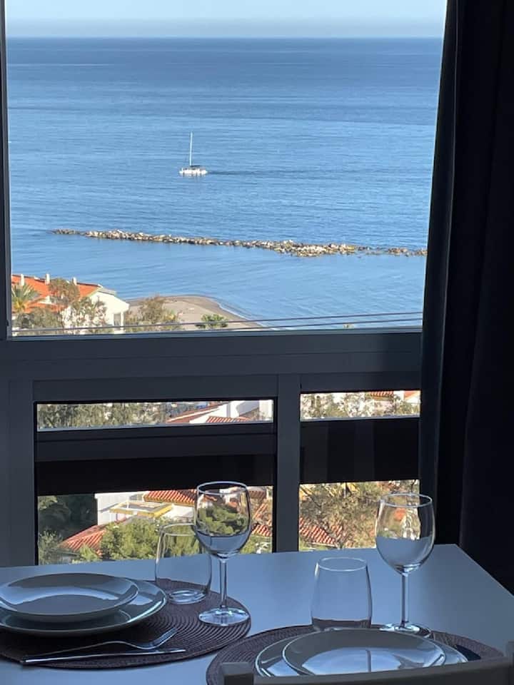 Hermoso Estudio Vista Al Mar - 베날마데나