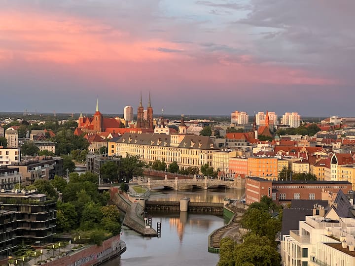 I&m Sikorskiego, River & City View, Conditioning - Wrocław
