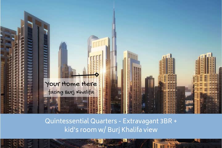 Extravagant 3br + Kid's Room W/ Burj Khalifa View - Dubai