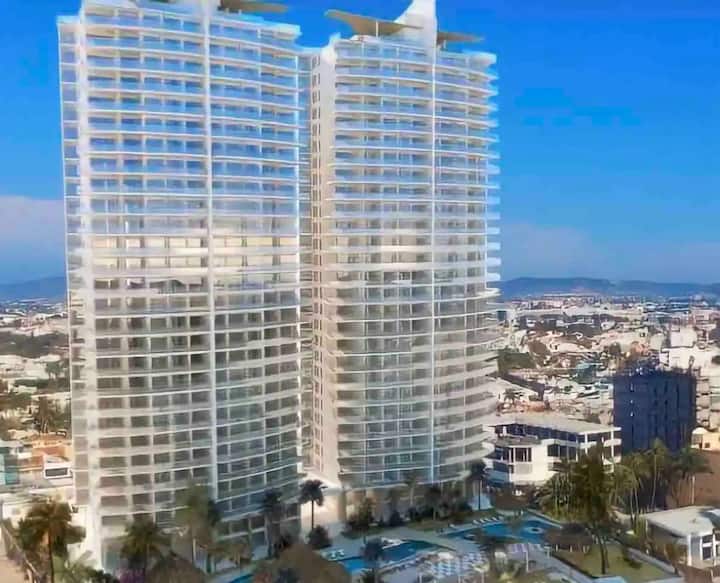 Hermoso Depa Piso 25 Increíble Vista Zona Dorada - マサトラン