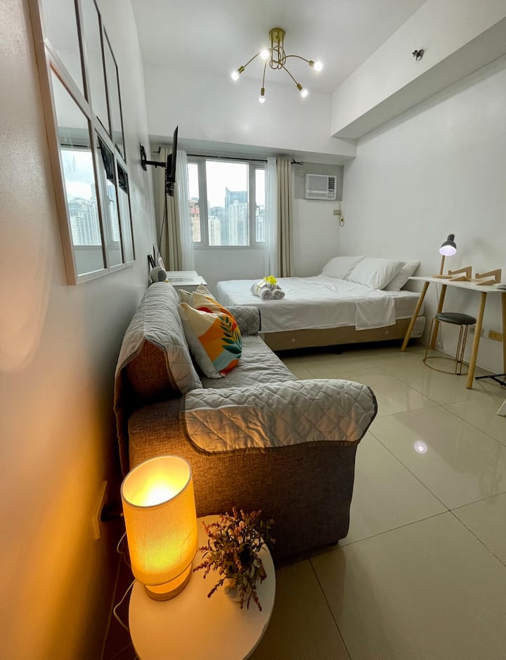 14f Modern Makati Studio, Parking, Wifi, Free Pool - 마카티