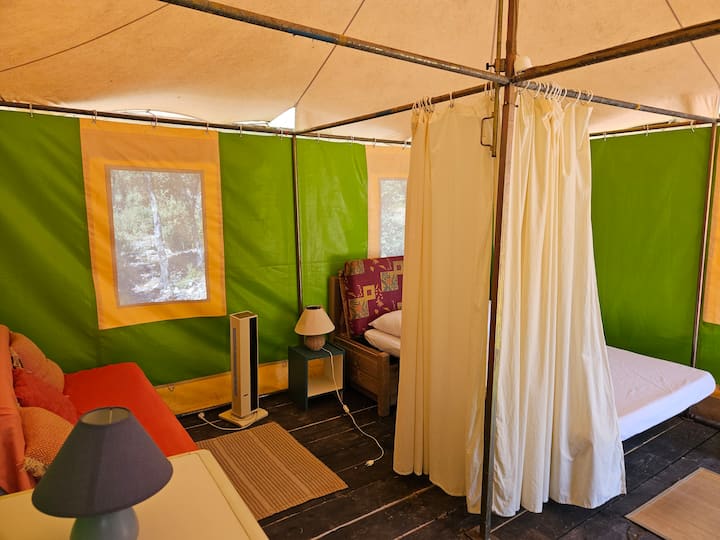 Tente Bengali - Camping à La Ferme Avec Piscine - Sillans-la-Cascade