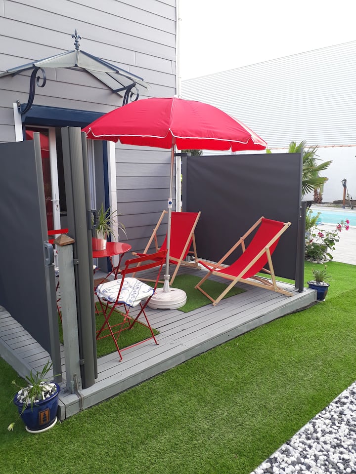 Appartement T2 En Rdc Très Clair Terrasse Piscine - La Rochelle
