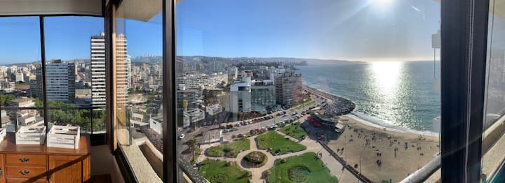 Relajante Departamento Con Hermosa Vista Al Mar - Viña del Mar