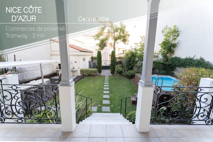 Superbe Et Spacieux Rez De Jardin, Piscine, Garage - Nice