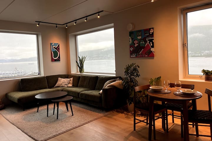 Sentral Toppleilighet Med Utsikt - Tromsø