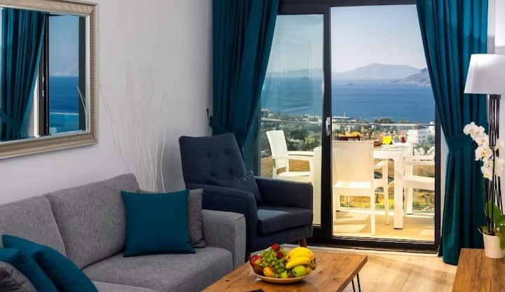 Deniz Manzaralı Balkonlu Delux - Gümüşlük