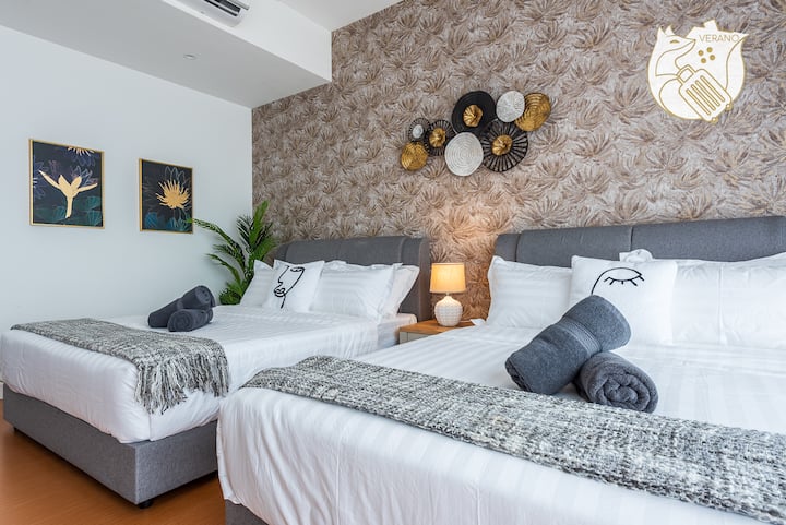 Chic High-floor Studio 2 Beds & Views @The Hub Ss2 - 八打靈再也