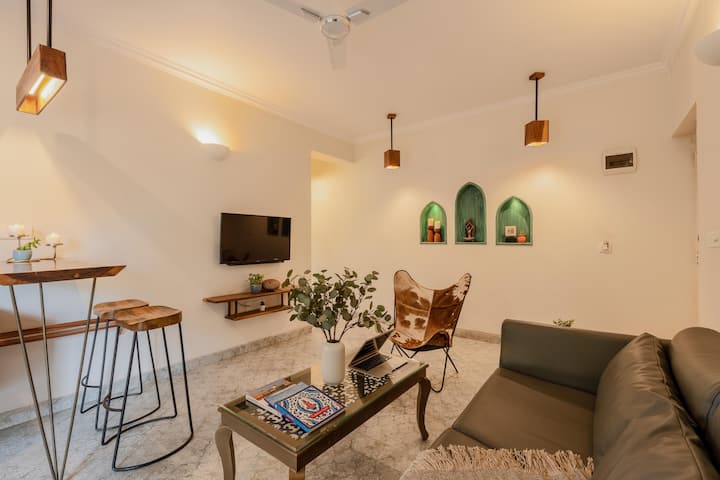 Staymaster Central Apt | 1br | Ac | Vagator - Anjuna