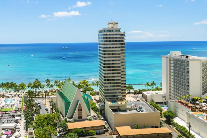 24fl Oceanview|remodeled|free Parking+new Pool - Hawaii