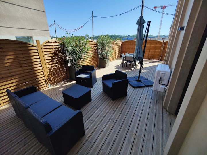 T3 Moderne, Grande Terrasse, Proche Cité Du Vin - Bordeaux