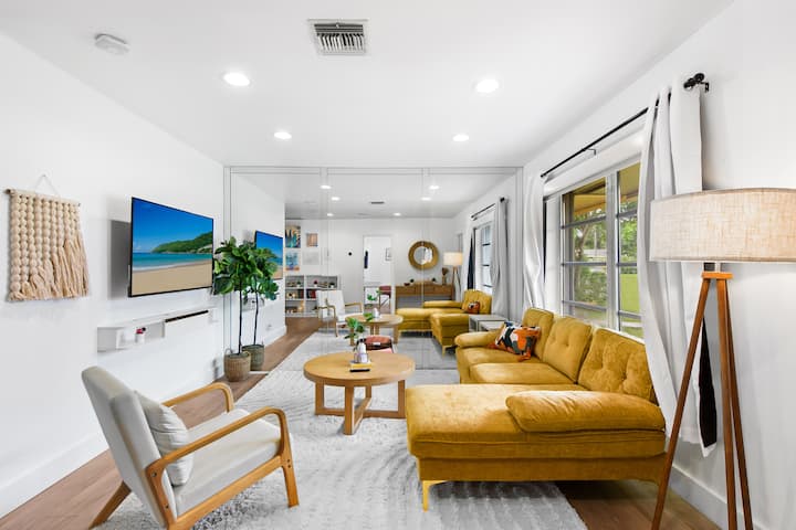 Boho Bungalow With Parking | Wi-fi | W&d | Petsok - Hollywood, FL