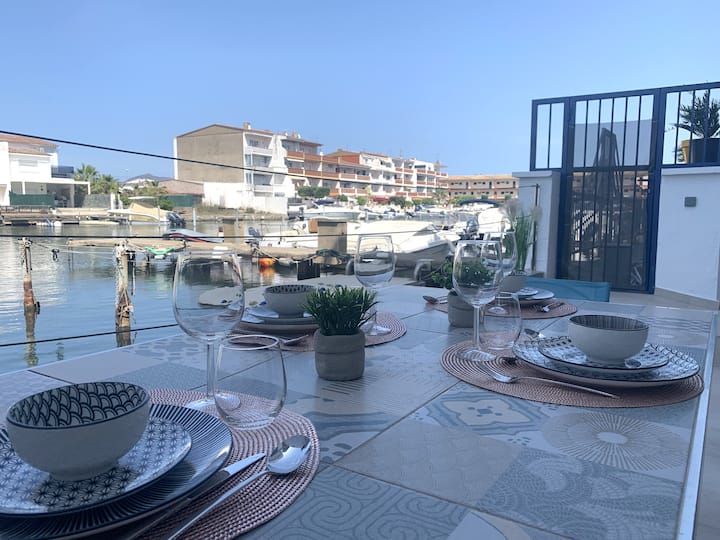 Appt Venecia Akoya Conserjería, Vue Sur Le Canal - Ampuriabrava