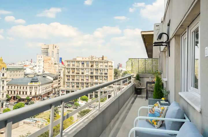 Classy 2br Italian Terrace In The City Center - Bukarest