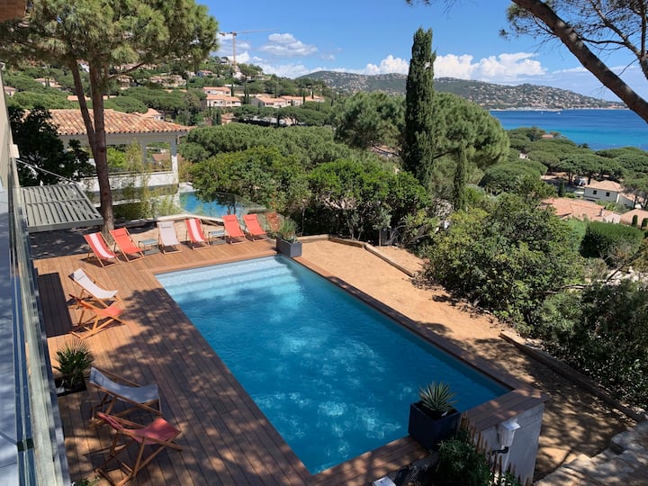 Villa Vue Sur Mer - 500m Plage - Sainte-Maxime