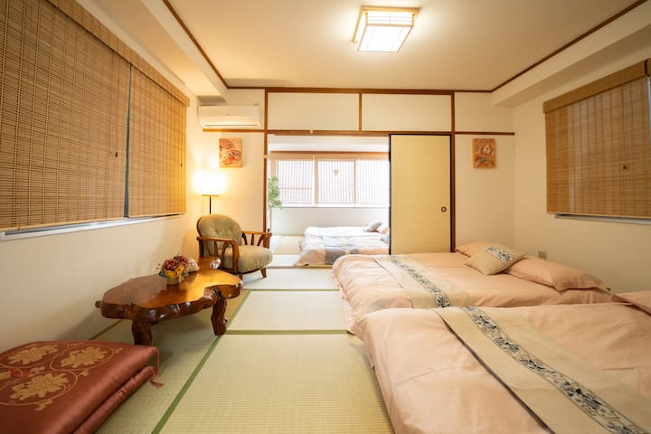 可容纳大团体家庭/通天閣120平方电梯日式公寓房两层整租/南海線機場直达/地铁2分钟道顿堀心斋桥难波 - Osaka, Japan