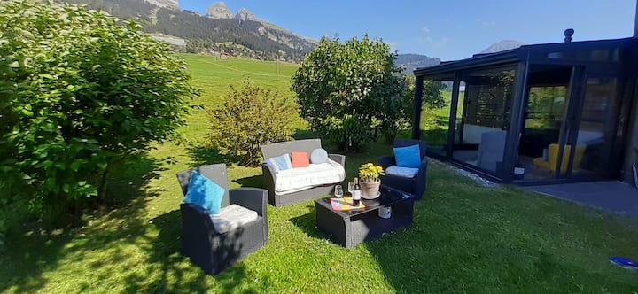 Chalet D'ayral Avec Jardin Privatif - Leysin