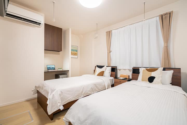 适合家庭入住的大面积房源:2卧室/衣帽间/wi-fi/厨房/电视/钟渊站-东武晴空塔线步行5分钟 - 東京都