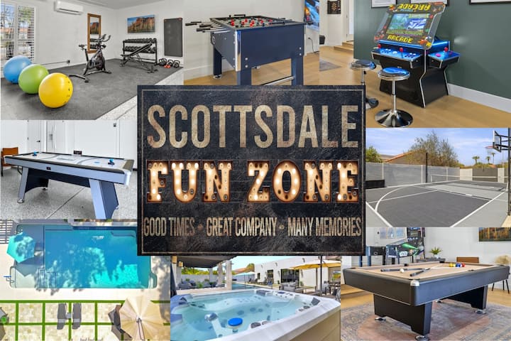 Pool, Hot Tub, Sport Court, Billiards, Arcade More - Scottsdale, AZ
