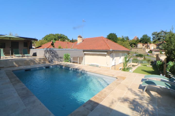 Villa Avec Piscine Chauffée+clim+fibre Dans Sarlat - Sarlat-la-Canéda