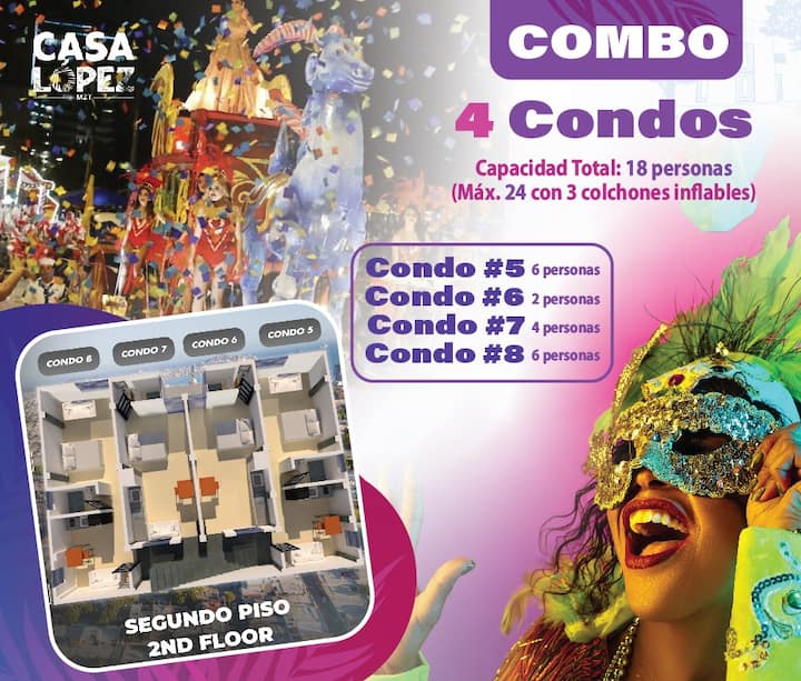Casa Lopez Mzt / Combo 4 Condos: #5, #6, #7 And #8 - Mazatlán